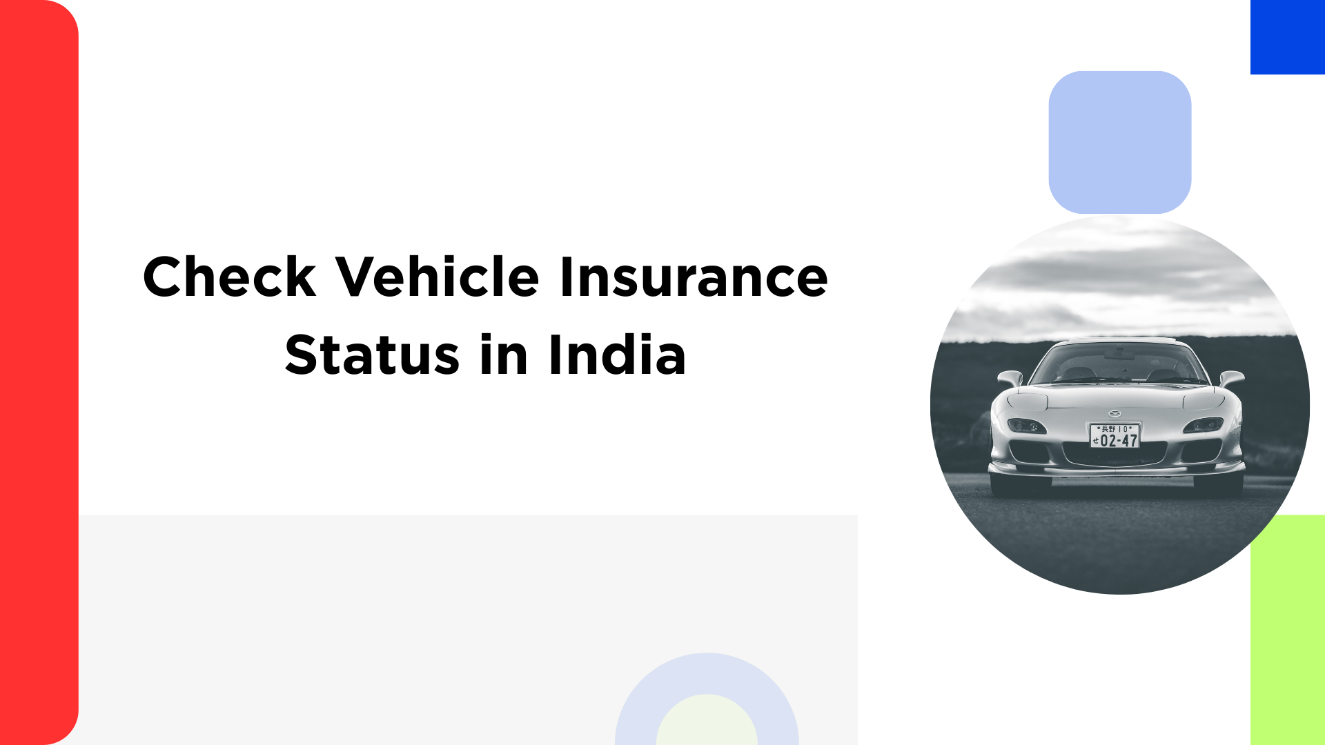 Check Vehicle Insurance Status in India
