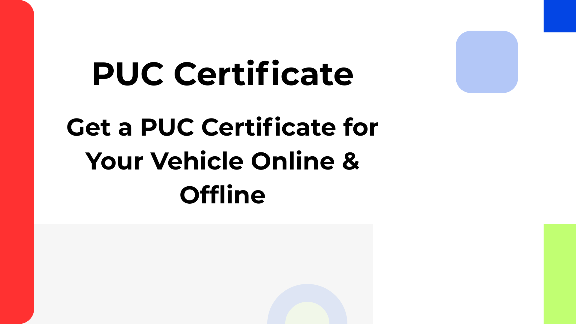 PUCC Certificate - Get a PUC Certificate for Your Vehicle Online & Offline